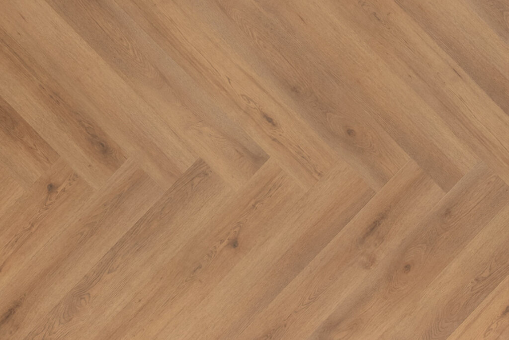 DB Nice Nootbruin Plaza collectie FR walvisgraat PVC – Laminaat Plaza